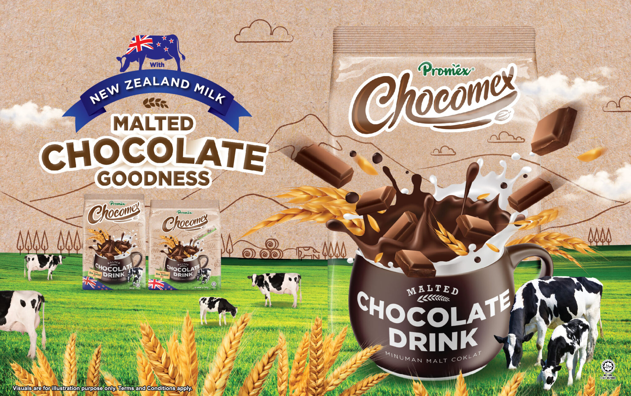 Promex Chocomex Malted Chocolate Drink Media Kit Malay - Promex